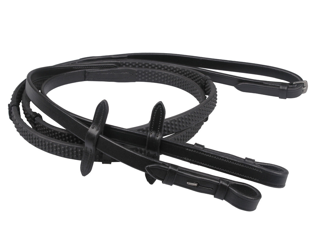 QHP Soft Rubber Reins with Stops | The Collected Pony